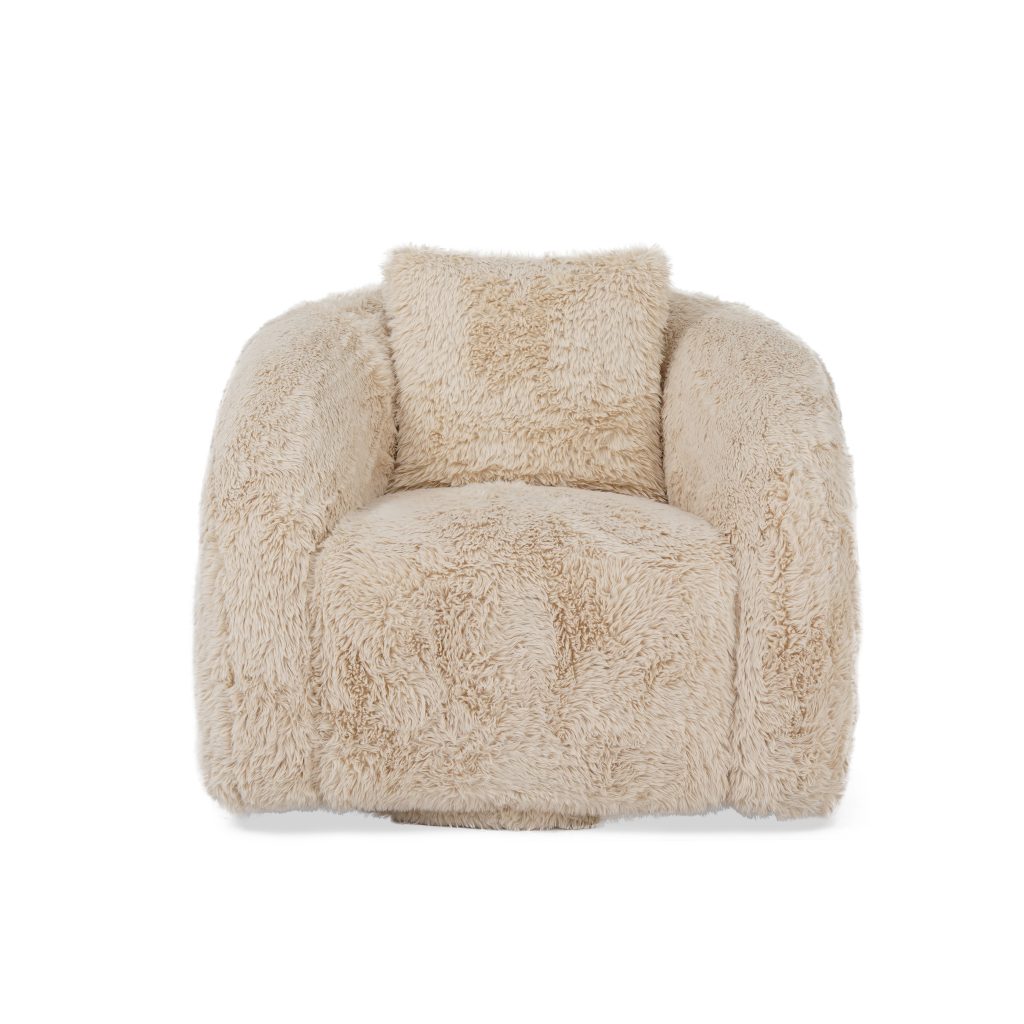Spanza Fur Swivel Armchair – دايز السعودية